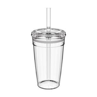 KeepCup Cold Cup - transparenter Eiskaffeebecher mit Deckel und Strohhalm - 454 ml
