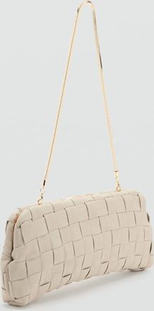 Mango Sac port&eacute; main tress&eacute; blanc cass&eacute; - Femme - Taille unique - MANGO