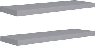 Generic Schwebendes Wandregal, 4 St&uuml;ck, MDF, Hochglanz-Wei&szlig;, Schwebendes Regal, 23/40/50/60/80/90/120 cm, Wandregal f&uuml;r Wohnzimmer/Arbeitszimmer/Bad/K&uuml;che (80