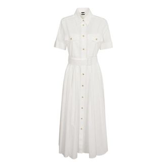 Fay Hemdkleid in Midi-L&auml;nge mit Kn&ouml;pfen - - Dresses - Damen - Wei&szlig; - M