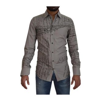 Dolce & Gabbana Graffiti Print Shirt - - Shirts - Herren - Grau - XS