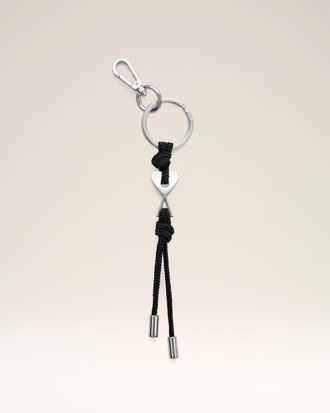 Ami Ami Paris - Porte-Cl&eacute;s Charm Noir Ami De Coeur en M&eacute;tal Argent - TU - Unisex