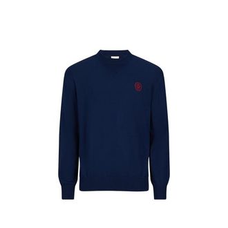 Dr&ocirc;le de Monsieur Pull col rond brod&eacute; uni