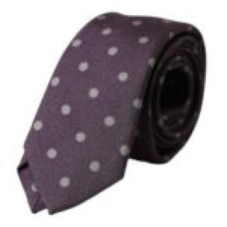 Dolce & Gabbana Gepunktete- verstellbare Krawatte - - Accessories - Herren - Lila - ONE SIZE