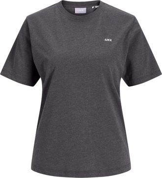 Jack & Jones Jack & Jones Damen Jxanna Reg Every Logo Tee JRS Noos T-Shirt, Dark Grey Melange/Print:Bright White Jjxx Logo, L EU