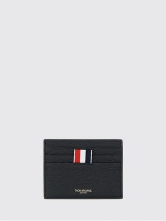 Thom Browne Porte-cartes en cuir pleine fleur avec motif 4-bar et six fentes
