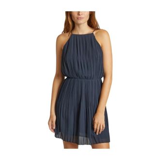 Sams&oslash;e & Sams&oslash;e Plissiertes Kleid mit offenem R&uuml;cken - - Dresses - Damen - Blau - XL