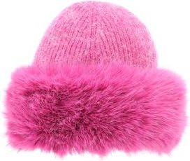 Queen Helena Chapeaux dhiver en Fausse Fourrure pour Femme CP07 Fuchsia, Taille Unique