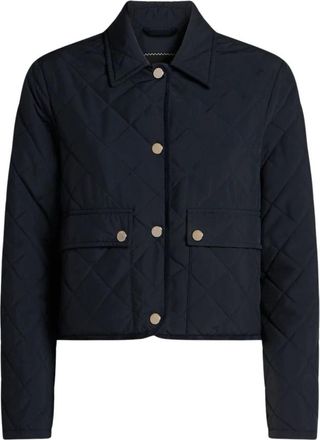 Kiton Femme, Vestes, Bleu, Taille: 36 FR Veste Matelass&eacute;e au Design Simple
