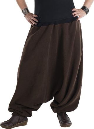 vishes Alternative Bekleidung - Haremshose aus Fleece Einheitsgr&ouml;&szlig;e/Lange Gr&ouml;&szlig;e braun 44-50