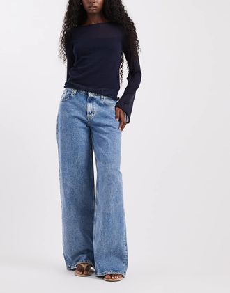 Tommy Jeans jean ample taille basse Daisy d&eacute;lavage moyen-Bleu