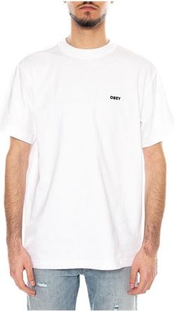 Obey Homme, Tops, Blanc, Taille: XL Established Works Bold Tee SS