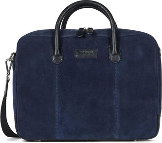 Howard London Sacoche dordinateur portable Wilfred en daim - Homme - Sacs - Bleu - Taille: ONE Size