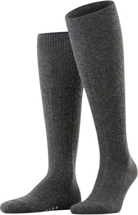 Falke Lhasa Rib M Kh laine cachemire unies 1 paire, Chaussettes longues Homme, Gris Anthracite Melange 3080, 43-46