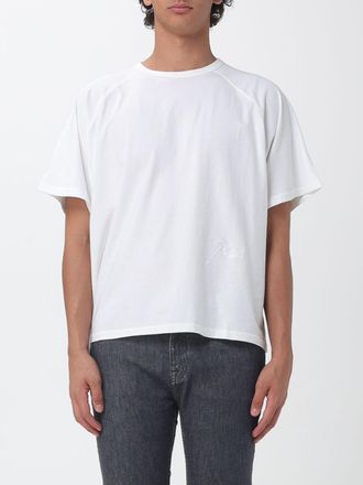 Rhude T-shirt en coton coupe d&eacute;contract&eacute;e avec &eacute;paules tombantes et logo brod&eacute;