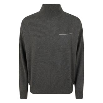 PESERICO Pull en cachemire et Lurex - Femme - Pulls - Gris - Taille: 40 FR
