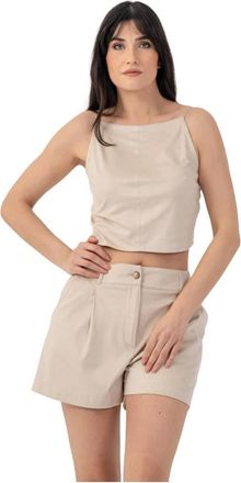 Kocca Femme, Tops, Beige, Taille: 42 FR Top cropped effet su&eacute;dine