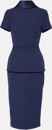 SAFiYAA Midikleid aus Crêpe mit Satin