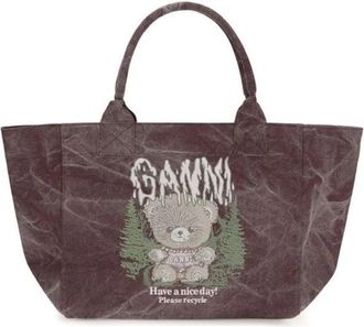Ganni Teddyb&auml;r-Grafik-Tasche - - Bags - Damen - Rot - ONE SIZE