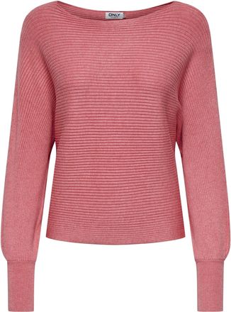 Only Damen Onladaline L/S Short Pullo KNT Noos Strickpullover Mit U-Boot-Ausschnitt 15226298,Tea Rose,XS