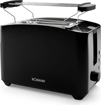 Bomann Toaster 2 Toastschlitze | Toaster mit Brötchenaufsatz | Toaster 2 Scheiben mit Liftfunktion | Toster mit Auftau- und Aufwärm-Funktion | für Brötchen u