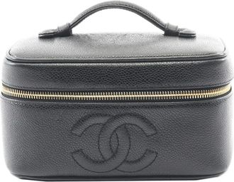 Chanel 1991-1994 CC Caviar Case vanity bag - Schwarz