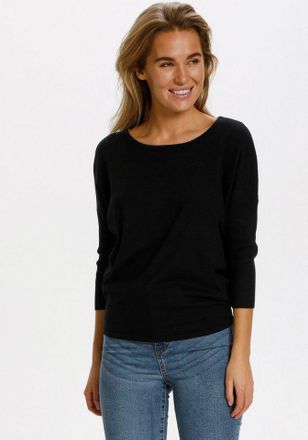 Saint Tropez Rundhalspullover A2561, MilaSZ R-Neck Feinstrick mit Viskose, Casual Fit