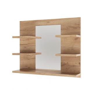 Vicco Badspiegelschrank Goldkraft Eiche Wilbur 59x50x14 cm - Badezimmerschrank mit Spiegel, Viel Stauraum f&uuml;r Badutensilien