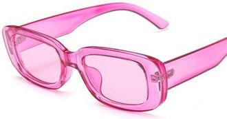 Generic Lunettes De Soleil R&eacute;tro Carr&eacute;es &Agrave; Petite Monture, UV400, For Vacances, Plage, Sport, Hommes Et Femmes(Pink)