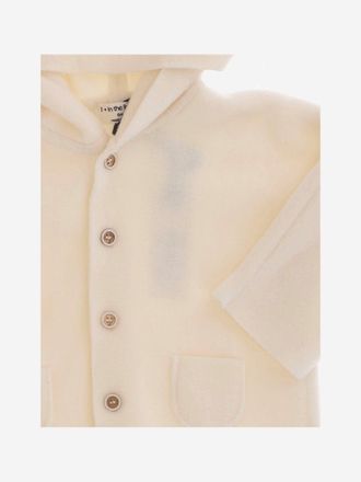1+ in the family Girls Bamboo-Blend Coat Ecru Polyester