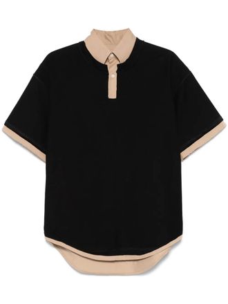 Maison Margiela Poloshirt im Layering-Look - Schwarz