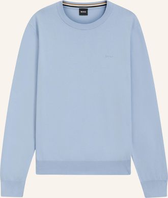 HUGO BOSS Pullover Upacas-L Regular Fit blau