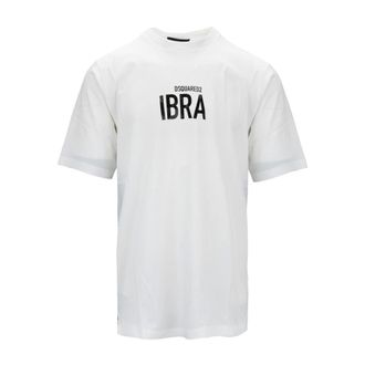 Dsquared2 Homme, Tops, Blanc, Taille: 3XL T-shirt Slip-On avec Ibra