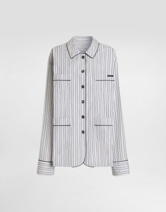 Dolce & Gabbana Vanity Striped Poplin Shirt - Frau Blusen Und Tops Mehrfarbig 36