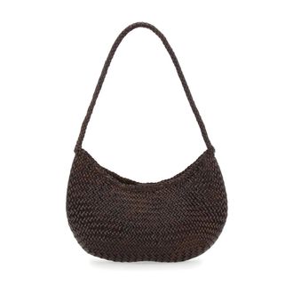 Dragon Diffusion Femme, Sacs, Brun, Taille: ONE Size Sac bandoulière en cuir tissé marron