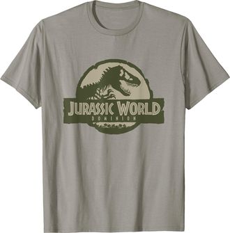 Jurassic Park Dominion Camouflage Classic T-Rex Logo T-Shirt