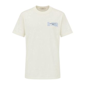 Givenchy Paris Paint T-Shirt - - Tops - Herren - Wei&szlig; - L