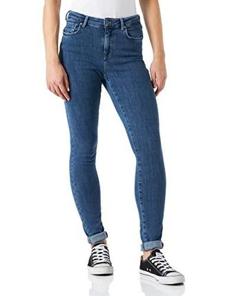 Only NOS Femme Onlpower Mid Push Up SK Jea Rea3223 Noos Jean Skinny Not Applicable, Bleu (Dark Blue Denim Dark Blue Denim), 36 /L34 (Taille Fabricant: Smal