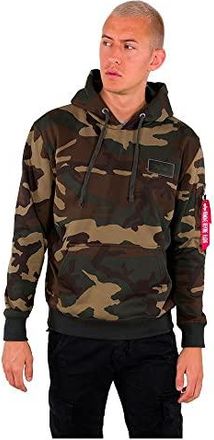Alpha Industries Alpha Industries Alpha Indutries Back Print Hoody Sweat &agrave; Capuche pour Homme Sweatshirt, Wdl Camo 65, 3XL