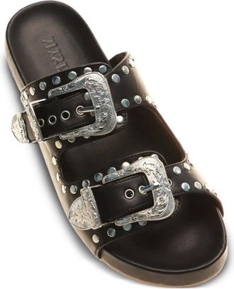 Mystique buckle studded sandals - Schwarz