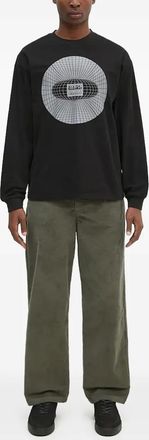 Napapijri S-Jaman graphic-print long-sleeve T-shirt - Schwarz