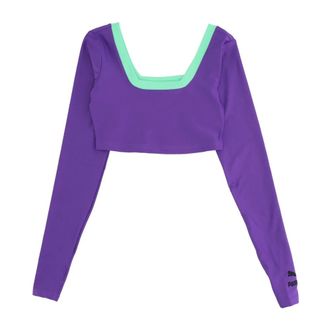 Puma Puma, Femme, Tops, Violet, Taille: 38 FR Dua Lipa Royal Purple Square Neck Top