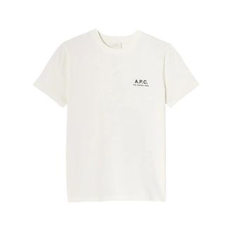 A.P.C. A.p.c., Homme, Tops, Blanc, Taille: S Round Neck T-Shirt