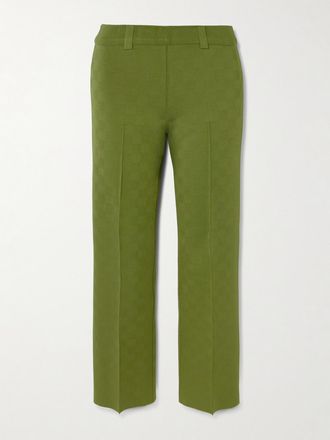 High Sport Pantalon Slim En Mailles Jacquard À Carreaux Nsfw Jules - Vert