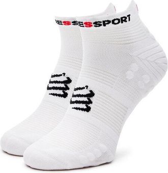 Compressport Kurze Socken Pro Racing Socks V4.0 Run Low XU00047B Wei&szlig;
