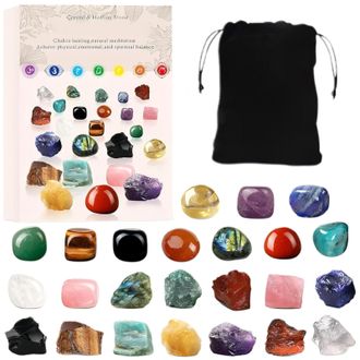 Generico Christmas Ornament Countdown - 24 Tage Kristalle, 2025, dekoratives Kristall- und Stein-Set f&uuml;r Weihnachten, Countdown | Ornament Dekorationen f&uuml;r Fra