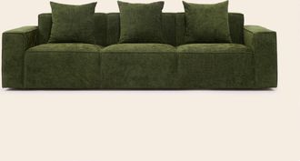 Madura Canap&eacute; 3 Places Dyonis Chenille Vert olive - VERT