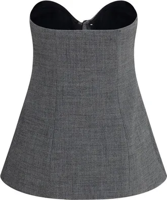 Magda Butrym Asymmetrical Wool Corset - Gray