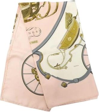 Herm&egrave;s Pre-owned The Springs Scarf - Femme - Pre-owned - Rose - Taille: ONE Size