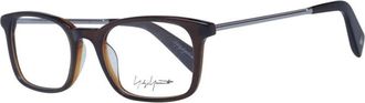 Yohji Yamamoto Braune Rechteckige Optische Rahmen - - Accessories - unisex - Braun - ONE SIZE